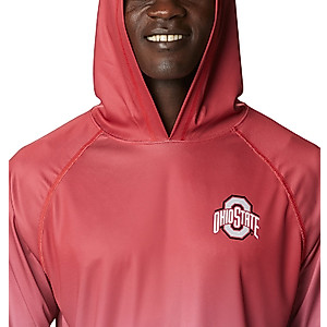 Columbia Men's Collegiate Super Terminal Tackle Hoodie, OS-Intense Red Game Fish Print, X-Large