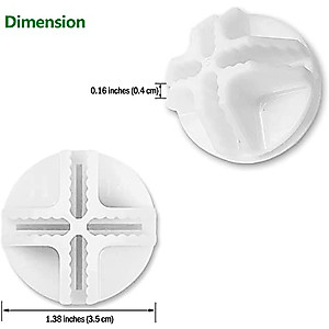 FUNLAX 24pcs Wire Cube Plastic Connectors for Cube Storage, Metal Grid Shelving Unit and Modular Closet Organizer outer diameter is 1.42 inches inner diameter is 0.16 inches (White)