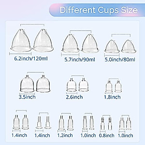 Sextupole Vacuum Therapy Machine Vacuum Cupping Massager Body Scrapping Massage Machine with 24 Cups and 3 Pumps