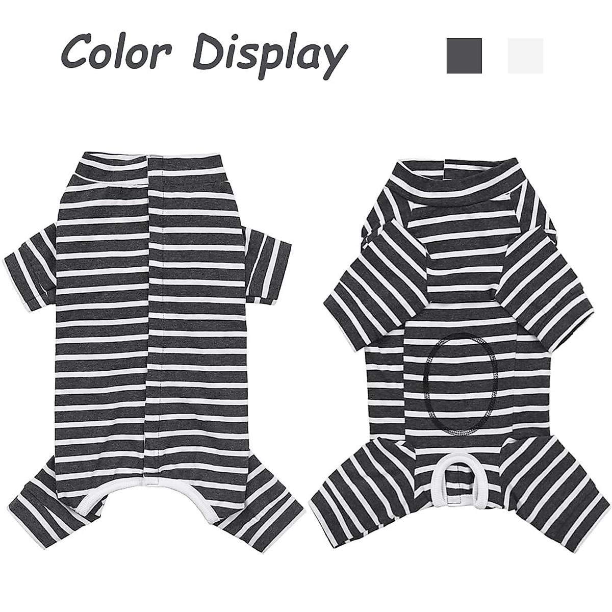 Paipeper Dog Surgery Recovery Suit for Female Male Puppy,Dog Bodysuit Long Sleeve Prevent Shedding and Licking Wound,Dog Pajamas,E-Collar Cone Alternative(Black White stripe-2xl)