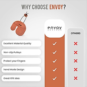 Envoy Archery Finger Tab, Genuine Leather Finger Guard for Shooting Practice, Recurve and Compound Bow String Protection, Made in USA, Saddle