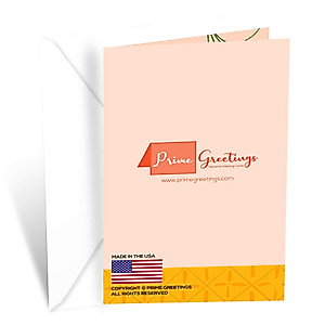 Prime Greetings Happy Birthday Card For Mom, Made in America, Eco-Friendly, Thick Card Stock with Premium Envelope 5in x 7.75in, Packaged in Protective Mailer
