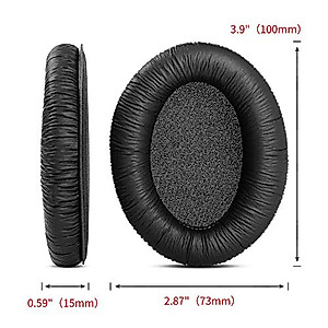 YDYBZB HD206 Ear Pads Ear Cushions Earpads Pillow Covers Replacement Compatible with Sennheiser HD206 HD 206 Headphones Wrinkled Leather