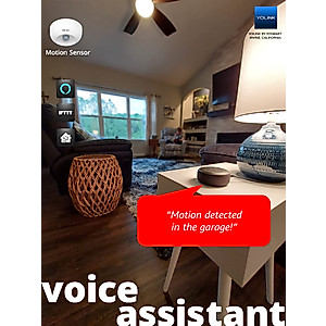 YoLink SpeakerHub & One Motion Sensor Smart Home and Security Kit – Audio Hub Plays Tones/Sounds, Spoken Messages, LoRa-Powered ¼ Mile Range, WiFi Required