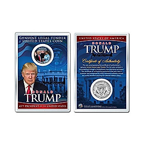 Donald J. Trump & Melania Inauguration JFK Half Dollar US Coin in Premium Holder