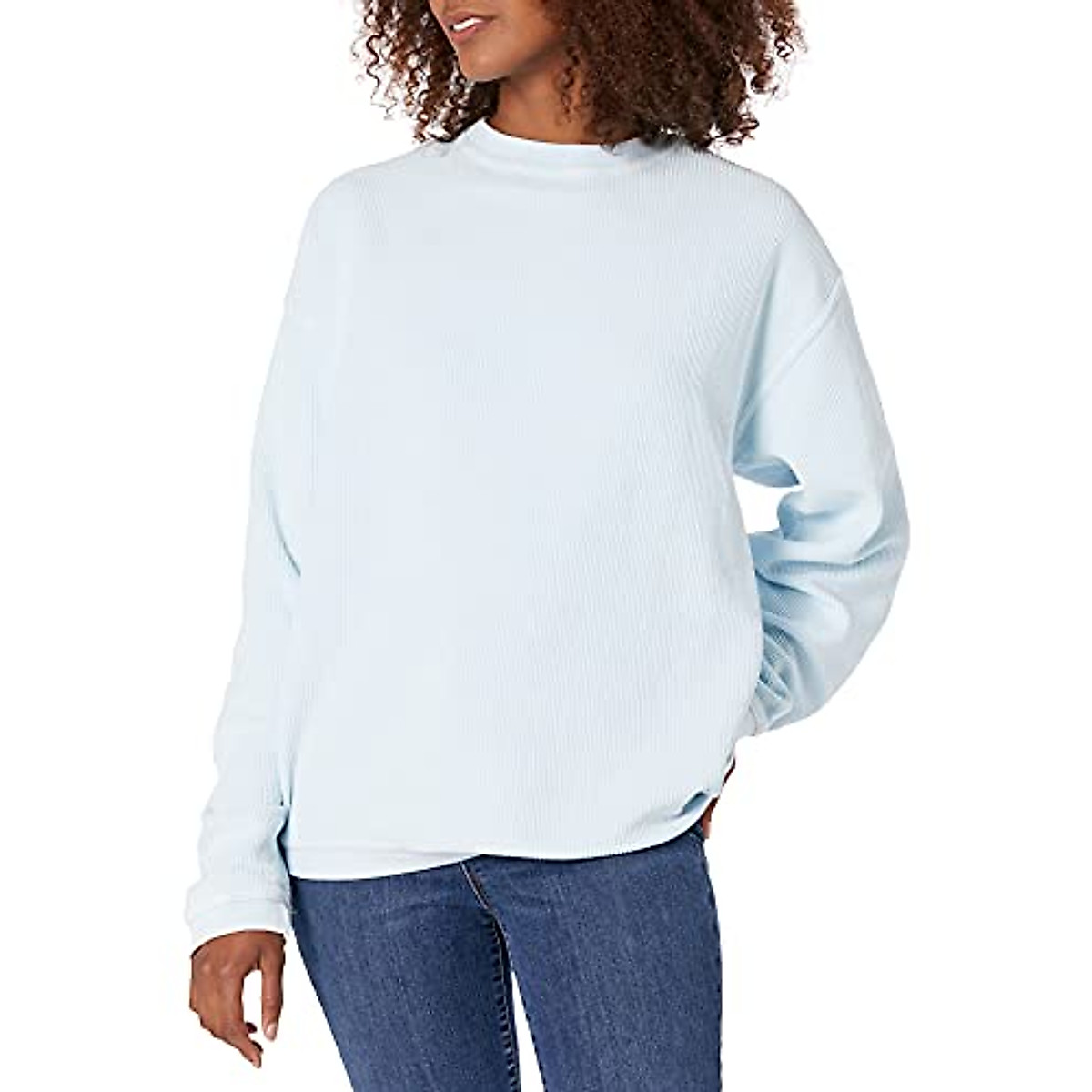Charles River Apparel womens Camden Crew Neck Sweatshirt, Chambray, Medium US