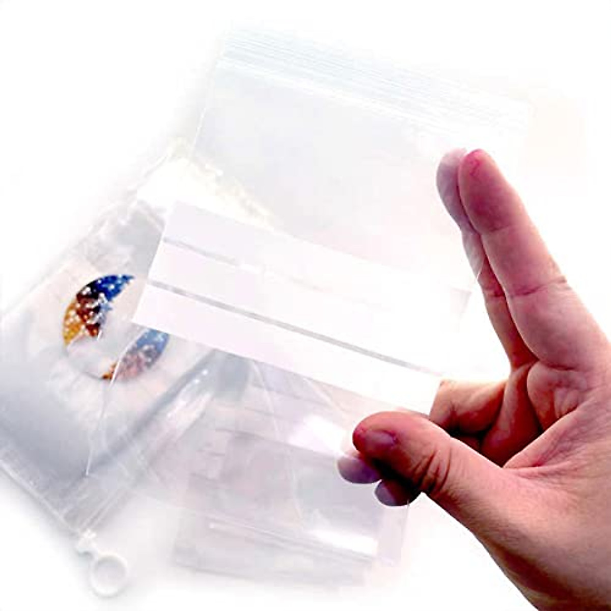 Diamond Painting Tool,100pcs/lot Diamond Sticker Storage Bag Clear Plastic Writable Diamond Art Storage Container Reclosable Self Sealing Accessories