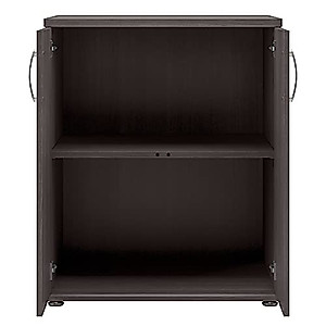 Bush Business Furniture Universal Storage Closet Organizer with Doors and Shelves, Storm Gray