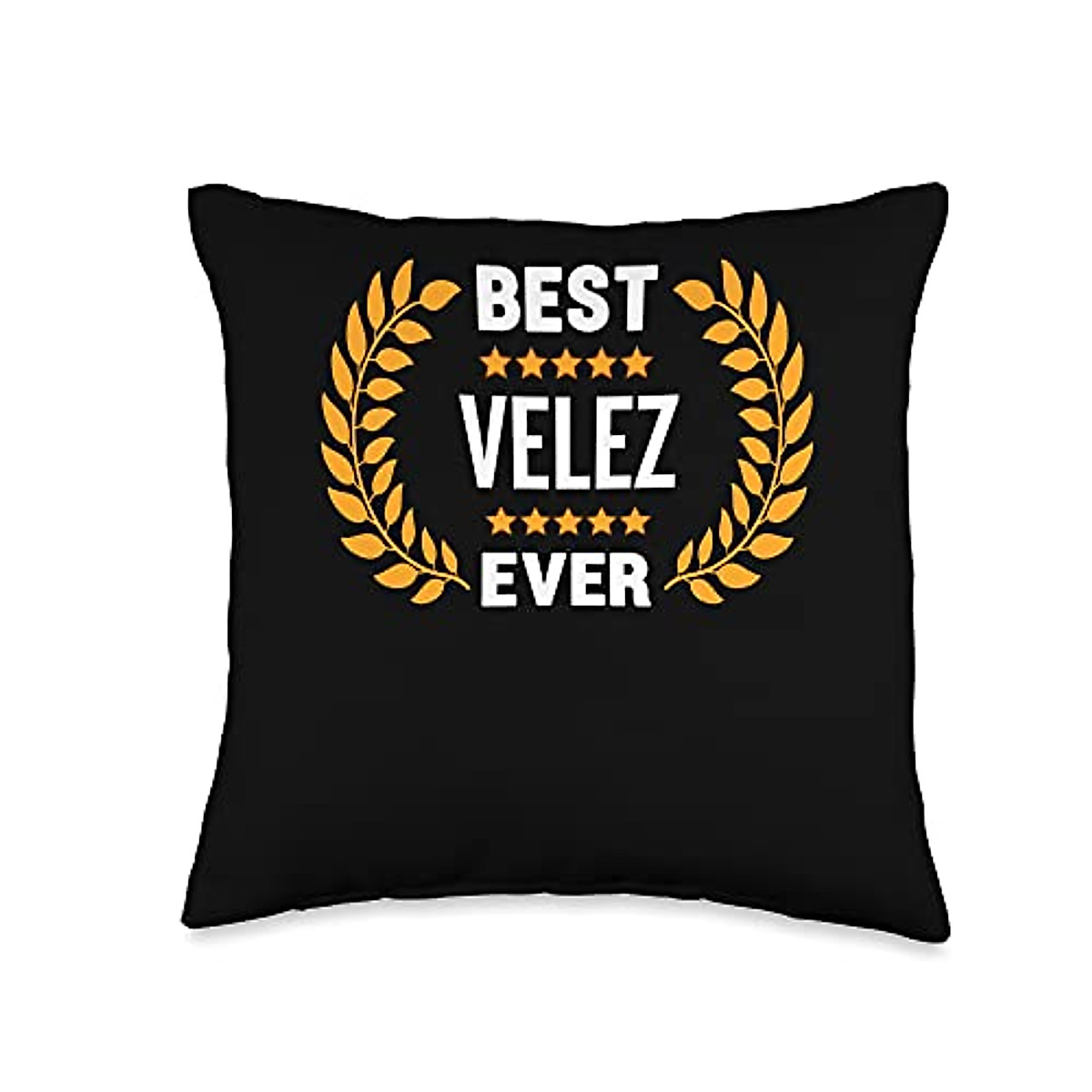 Velez Cool Personalised Name Desing Best Ever with Five Stars Name Velez Throw Pillow, 16x16, Multicolor