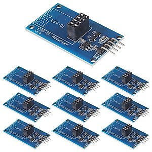 AITRIP 10PCS ESP8266 Serial Wi-Fi Wireless ESP-01 Adapter Module 3.3V 5V Compatible for Arduino