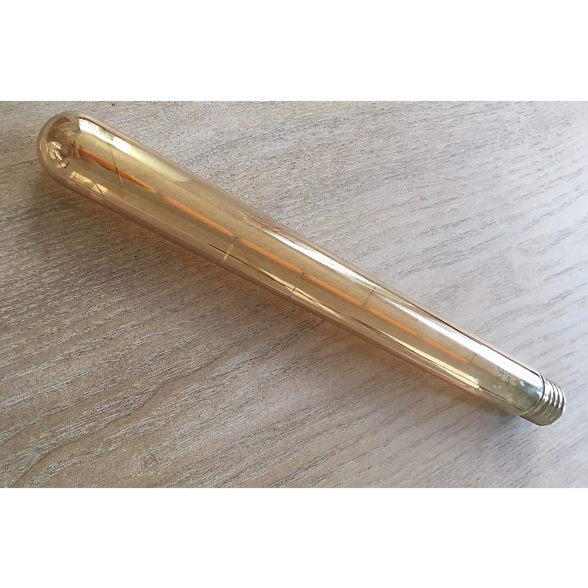 T300 Vintage LED Filament Bulb T300 6W Dimmable Vintage Edison Light Bulb Long Tubular Vintage LED Light,E26/E27 Medium Base,Amber Glass,Warm White 2300K,6W(40W Equivalent),Dimmable,Pack of 4