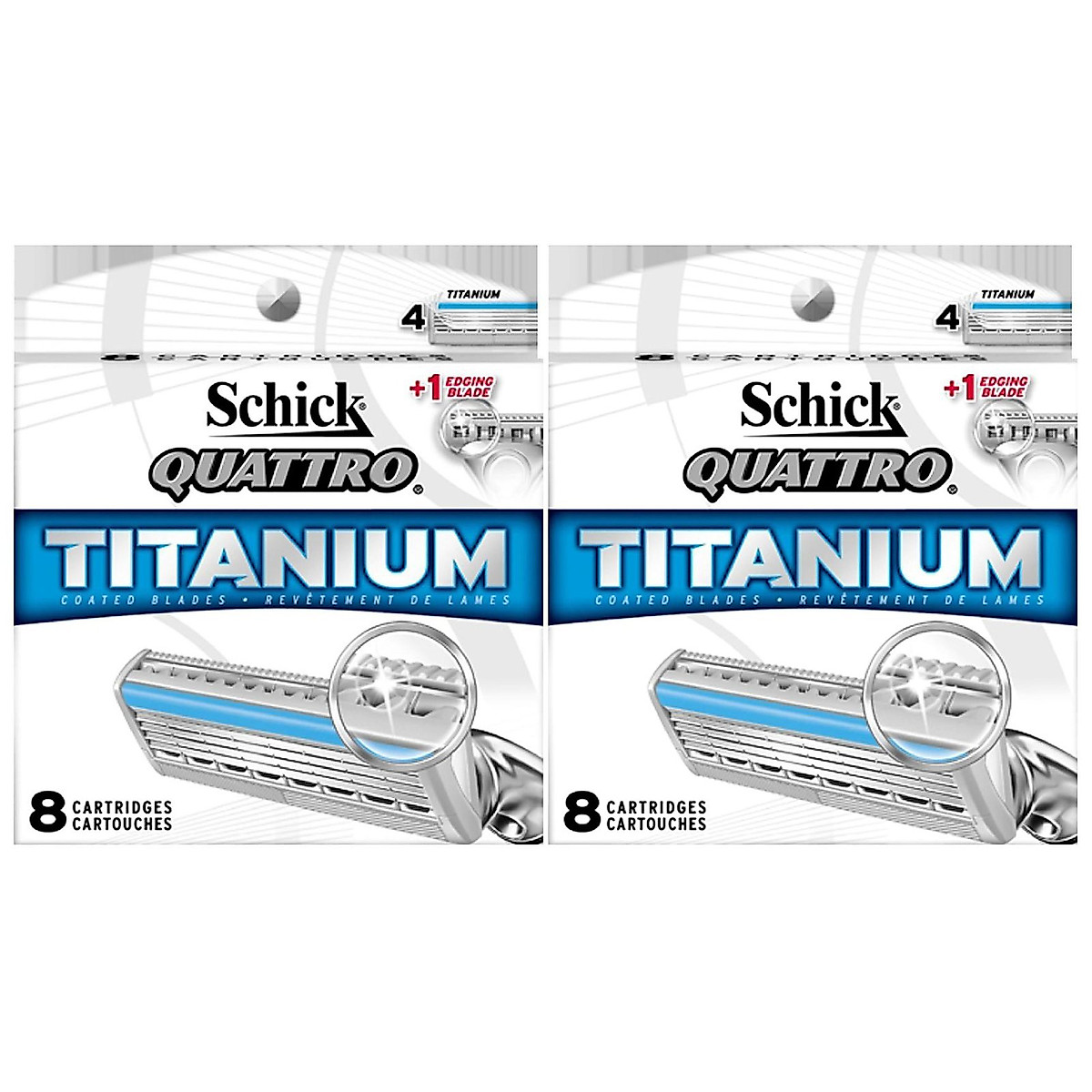 Schick Quattro Titanium Cartridge Refills - 8 ct - 2 pk