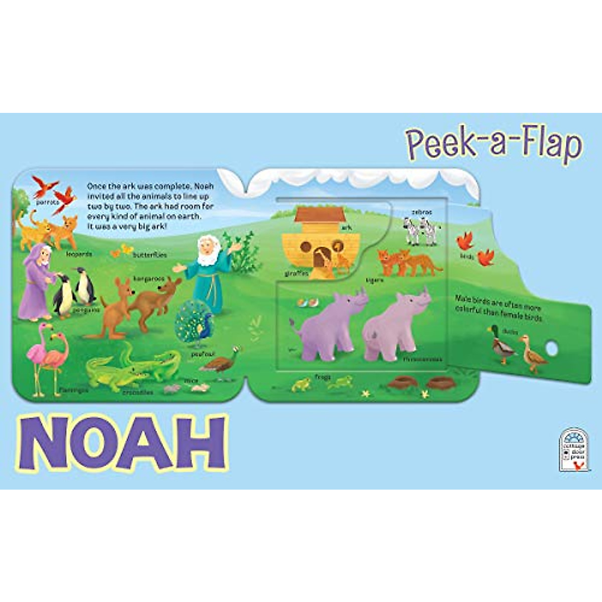 Peek-a-Flap Noah - Children's Lift-a-Flap Board Book Gift for Easter, Christmas, Communion, Baptism (Little Sunbeams)