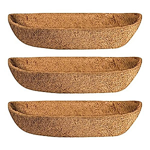 Ayybf 3-Packs Coco Liner,Wall Basket Planter Liner, Coco Liner Roll Hanging Basket Pad,Garden Plants Wall Planter Basket, Durable Coconut Husk for Planting. (24in)