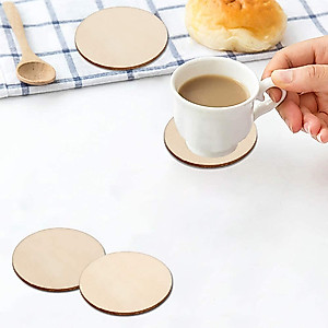 Blisstime 36 PCS 3 Inch Unfinished Wood Circles for Crafts, Wood Rounds for Crafts, Round Wood Discs for Crafts, Painting, Writing, DIY Supplies, Engraving and Carving, Home Decorations