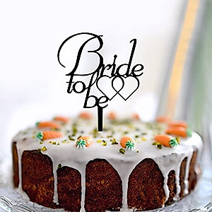 Bride To Be Custom Engagement Wedding Caketopper Anniversary Wedding Party Supplies For Couples Bridal Shower Gifts Acrylic Black