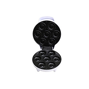 Courant Mini Donut Maker Machine for Holiday, Kid-Friendly, Breakfast or Snack, Desserts & More with Non-stick Surface, Makes 7 Doughnuts, White