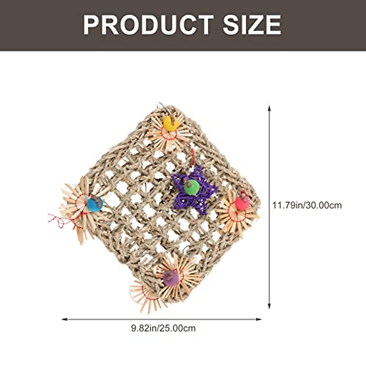 PATKAW Bird Toys Bird Toys Bird Toys Parrot Toys of 2 Bird Climbing Net Bird Rope Ladder Toy Parrot Rope Hammock Bird Swing Net Mesh: Straw Braid Bird Toys Parrot Toys Parrot Toys Animal Toys