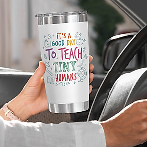 AXIARA Teacher Appreciation Gifts - 20 oz Stainless Steel Insulated Coffee Tumbler with Lid - Teachers Day Graduation Birthday Christmas Thank You Appreciation Gifts For Teacher Women Coworkers