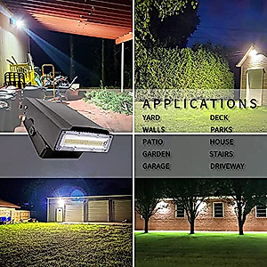 ELECALL LED Wall Pack Light 6600LM 50W 5000K Full Cut Off LED Security Outdoor Light Fixture,45°Adjustable,IP65 Waterproof,Led Wall Light for Garden House Driveway Patio Yard,150W HID Replacement,ETL