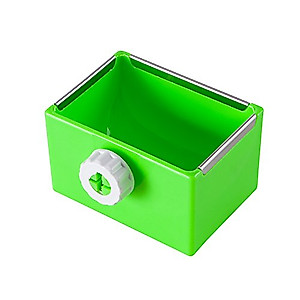 Cage Feeder Food & Water Hay Bowl Dish Bin Feeder, Small Animal Supplies for Rabbit Guinea Pig Chinchilla Hamster Ferret (Blue)