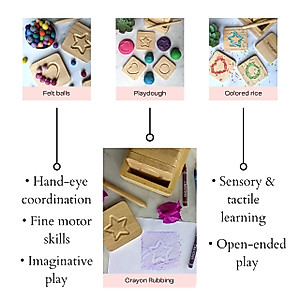 Bambeani Shape Tracing Toys for Toddlers | Montessori Toys & Waldorf Toys | Wood Toys for Toddlers | Toddler Learning Toys | Early Learning Toys for Toddlers