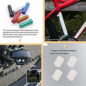 weideer 73Pcs Bicycle Brake Cable Shifter Cable with Bike Cable Cutter Bike Brake Cable Kit End Caps O-Rings Stainless Steel Wire Cutter Set for Mountain Bike Road Bicycle