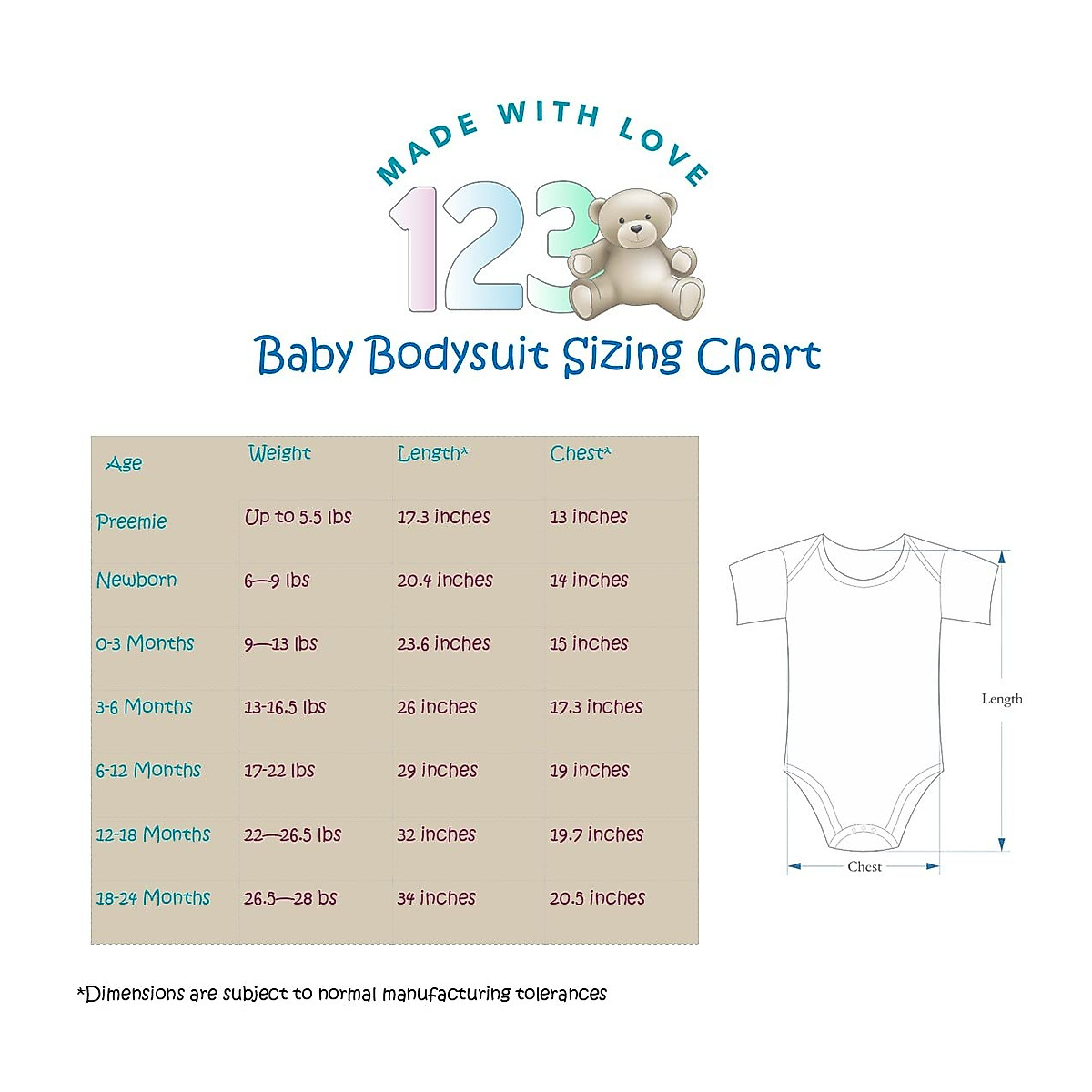 123 Bear Baby Bodysuits Soft Cotton Spandex Long Sleeve and Short Sleeve (Black 2-Pack Long Sleeve, 0-3 Months)