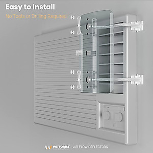 WITFORMS/WINDOW - Adjustable AC air deflector suitable for window air conditioners (side air outlet). Enhance cooling and heating circulation