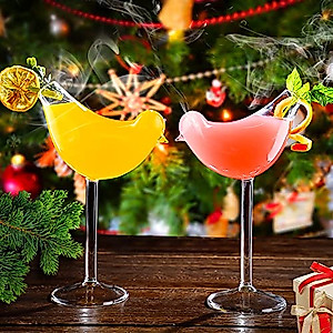 Cocktail Glass Bird Glasses Drinking Bird Shaped Cocktail Wine Glass 5oz/150ml Set of 4 Unique Champagne Coupe Glass Bird Shape Martini Goblet Cups 4pcs Glassware for KTV Home Bar Club (Clear)
