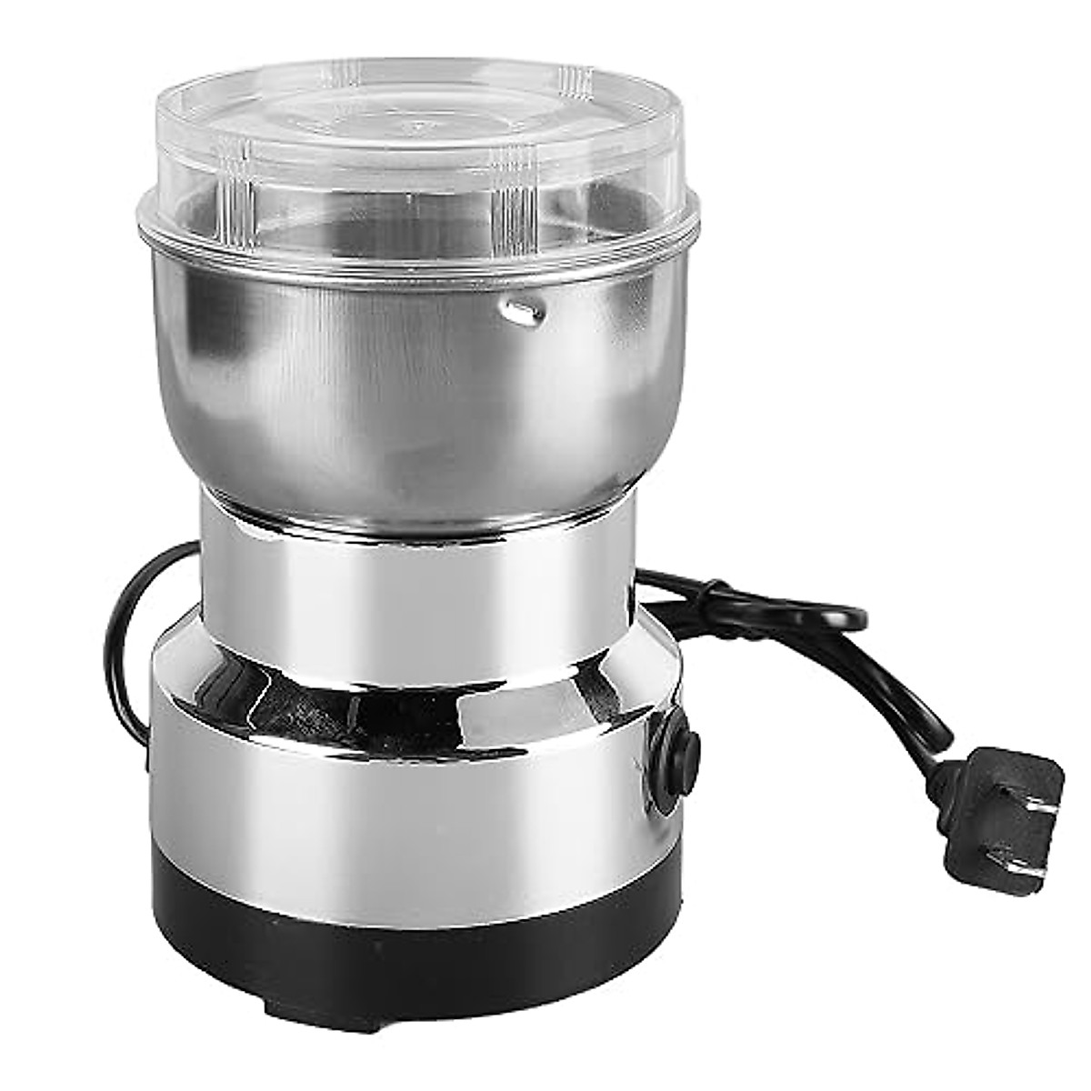 Emoshayoga Small Electric Grinder, Stainless Steel Blade Efficient Grinding US Plug 110V Portable Coffee Bean Mill 4 Blades for Grains for Home