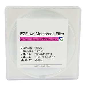 Foxx Life Sciences-365-2811 EZFlow Hydrophobic PTFE Membrane Filters, 0.22um, 90mm Diameter Filter Discs, 25/PK
