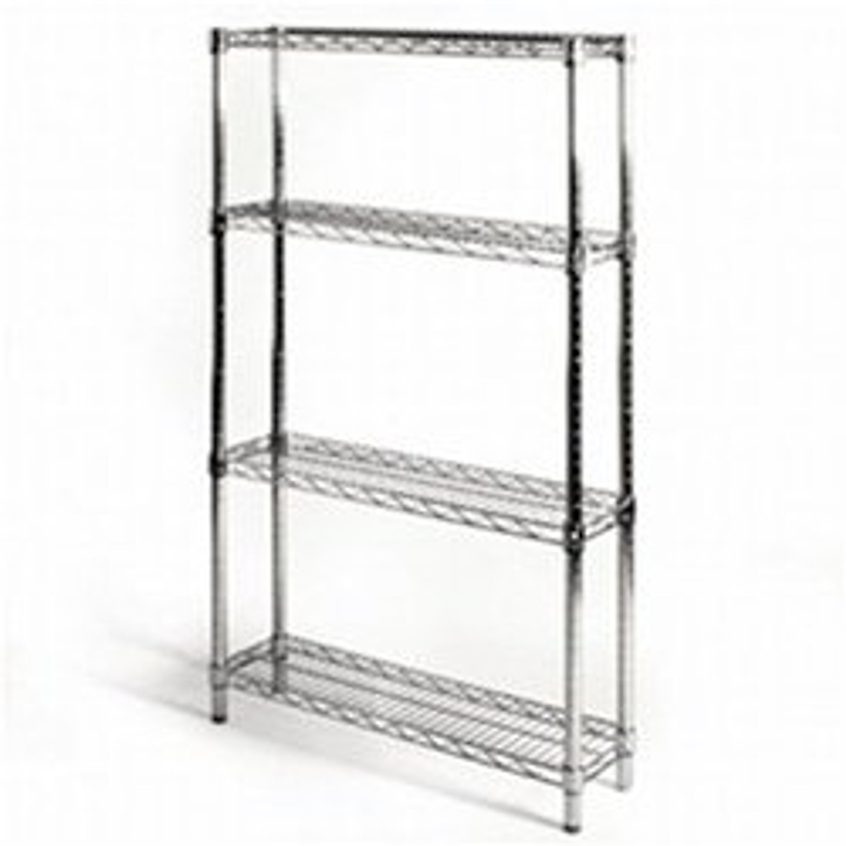 Shelving Inc. 8" d x 30" w x 64" h Chrome Wire Shelving with 4 Shelves