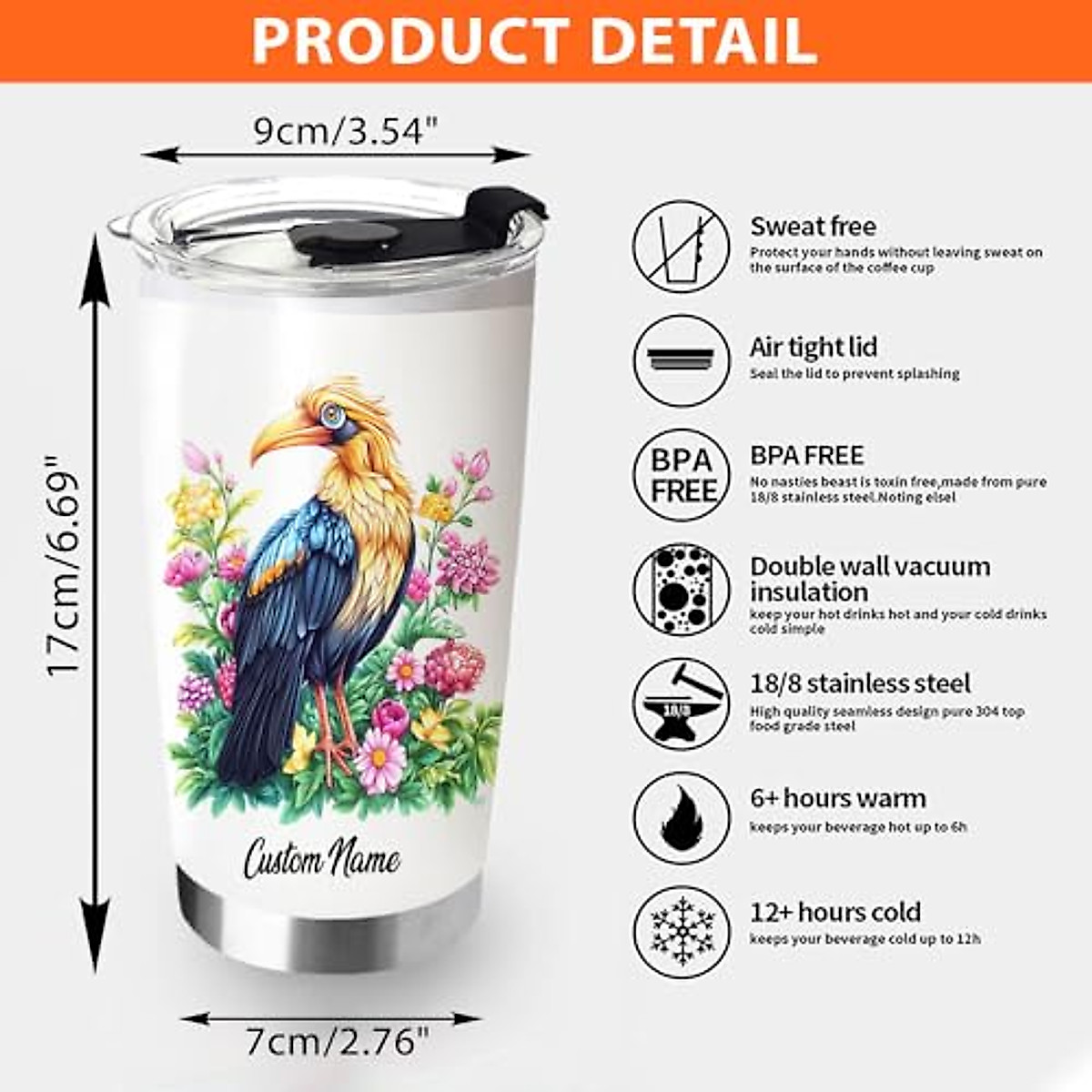 Lesser Adjutant Gifts, Personalized Tumbler with Lesser Adjutant Animal’s Name – Custom Cup for Animal Lovers, Gift for Women, Men, Boys, Girls, Gift for Birthdays & Christmas NwFVLk
