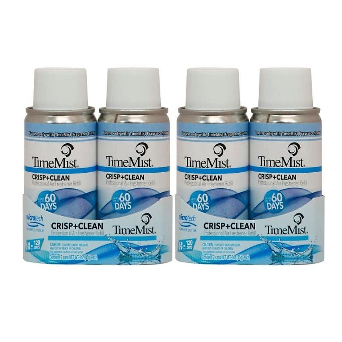 Zep TimeMist Crisp + Clean Refill 2 (2-Pack) 3 Ounces Professional Air Freshener