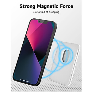 Magnetic Card Wallet Holder with MagSafe for iPhone 15 Pro Max/15 Pro/15 Plus/15,for iPhone 14 Pro Max/14 Plus/14 Pro/14, for iPhone 13 Pro Max/13 Pro/13/13 Mini, for iPhone 12/12 Pro/12 Max,White