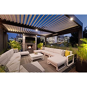 Outdoor Infrared Heater – Electric Deck Heater for Patio – 2500W Veito Ceiling Heater (Silver)