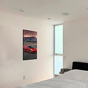 Car Poster Ferrari F40 Supercar Posters Racing Car Canvas Wall Art For Boy's Bedroom SuperCar Wall Decor Frame-style 24x36inch(60x90cm)
