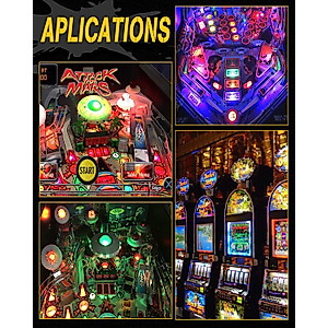 Qasim GE44 47 755 756 1893 1847 BA9S Led Bulb Pinball Machine Light Coin Display Game Bulb T11 BA9S Bayonet Led Bulb AC/DC 6V 6.3V Non-Polarity (Pack of 20 White)