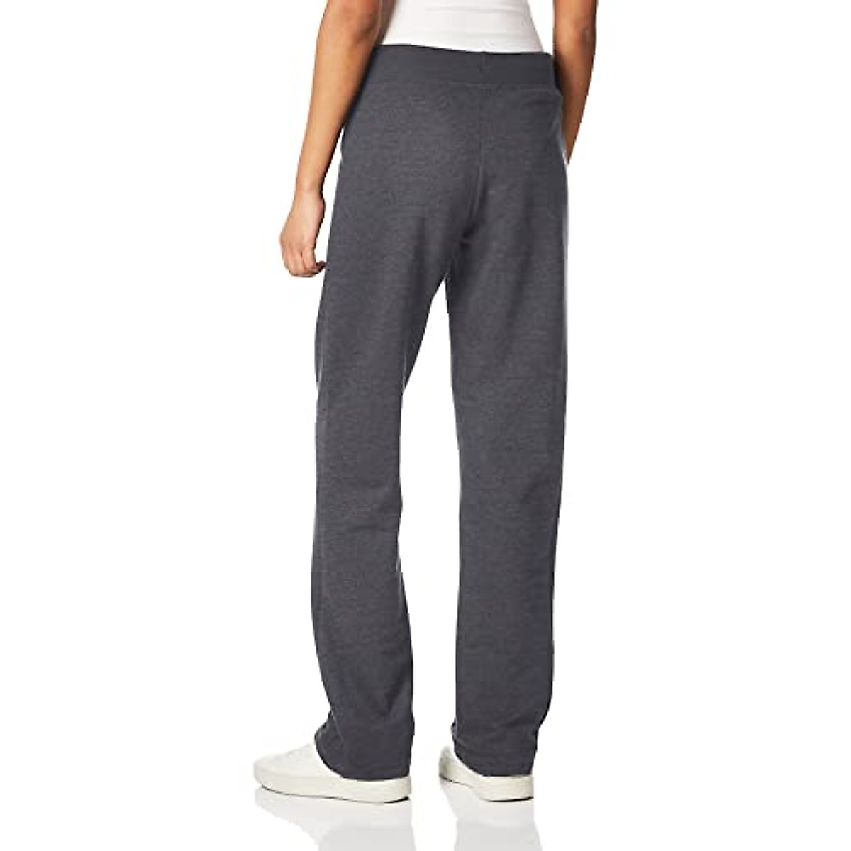Fruit of the Loom Women's Crafted Comfort Joggers Pants, French Terry Open Bottom-Charcoal Heather, Small