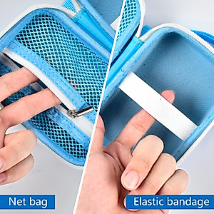 Digital Camera Case Compatible with CAMKORY/for YISENCE/for VAHOIALD/for Kodak Pixpro/for Canon PowerShot ELPH 180 190/ for Sony DSCW800 DSCW830 Kids Camera with SD Card and Cable -Blue