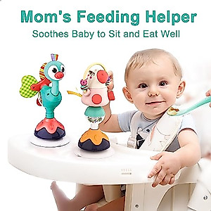 iPlay, iLearn Baby Rattles Set, Infant High Chair Toys W/Suction Cup, Grab N Spin, Interactive Development Baby Tray Toy, Newborn Gifts for 6, 9, 12, 18, 24 Months, 1 2 Year Olds, Boys Girls Kids