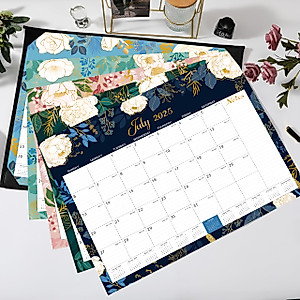 2023 Wall Calendar - Wall Calendar 2023, Janaury 2023-December 2023, 12 Months Calendar with Julian Date, 15 x 12 Inches, Twin-Wire Binding, Suitable for Hanging on the Wall, Large Blocks and Julian Dates, Flower design, Good Decorative Effect