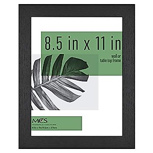MCS Studio Document Frame, Gallery Wall Frame Fits 8.5 x 11 Diplomas, Documents & Certificates, Black Woodgrain, Single
