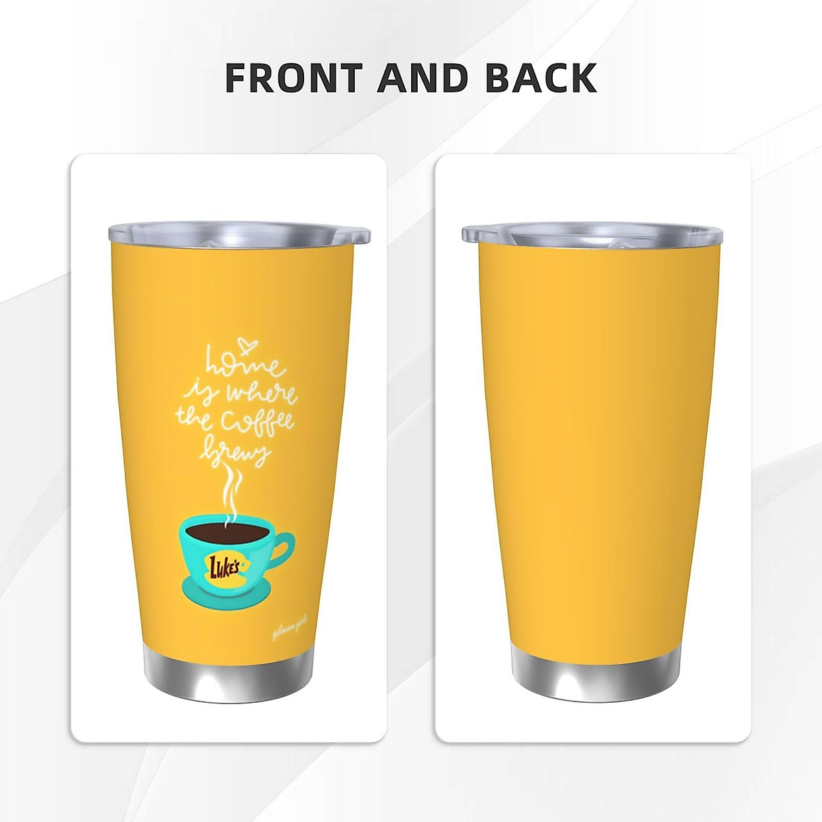 Stainless Steel Insulated Coffee Cup with Lid and Straw, 20 oz Gifts for Mom Girl Daughter Sister Friend Double Walled Stainless Steel Tumbler (silvery-B)