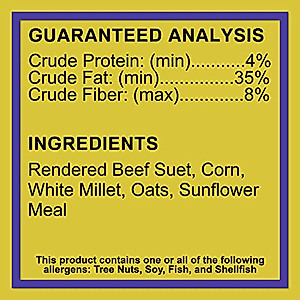 C&S High Energy Suet Treat 11.75 Ounces, 12 Pack
