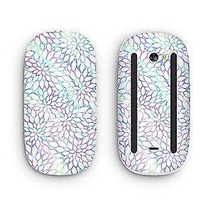 Design Skinz Iridescent Dahlia v2 Vinyl Decal Compatible with The Apple Magic Mouse 2 (Wireless, Rechargable) with Multi-Touch Surface