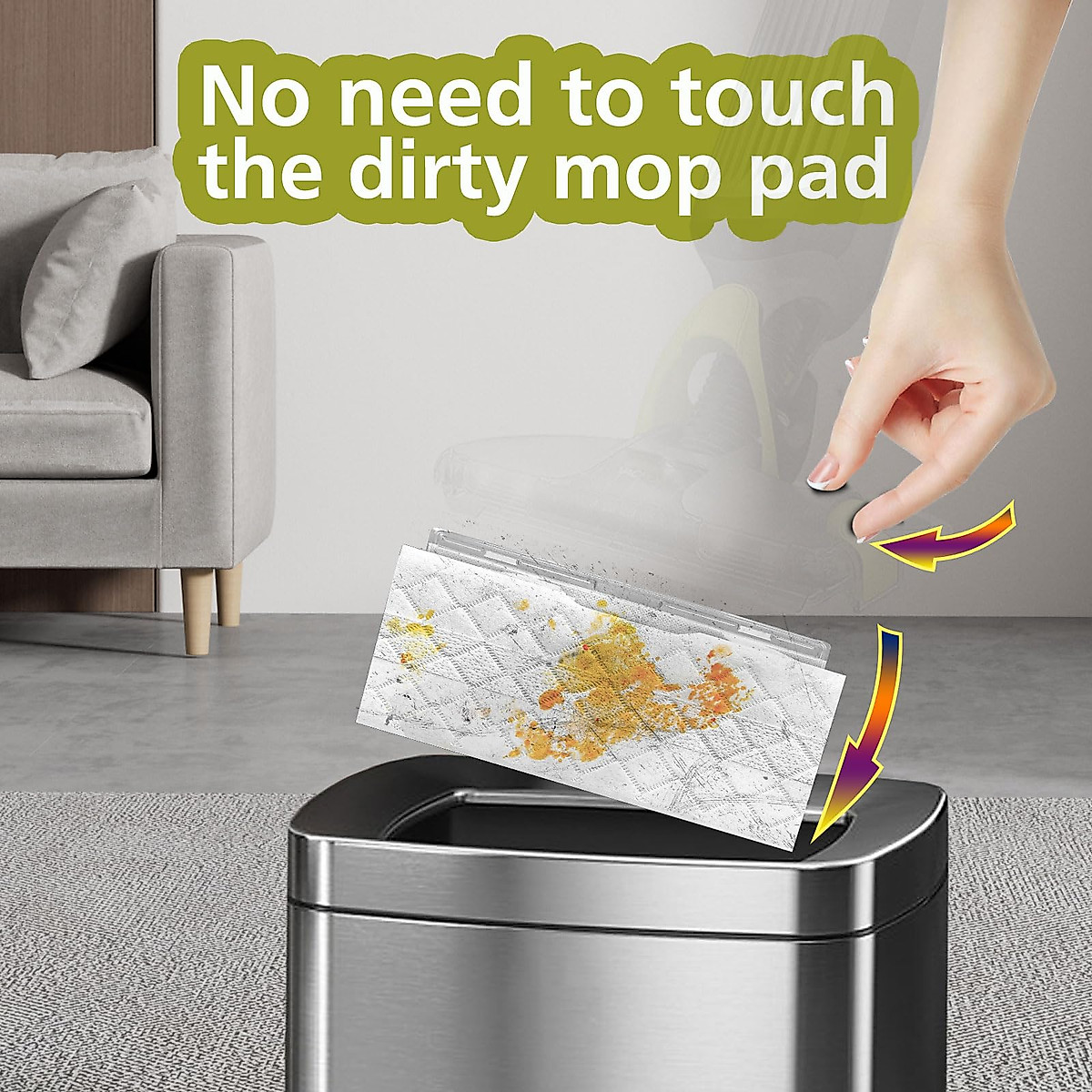 FFsign VACMOP Mop Pad Refills Compatible with Shark Vacmop VMP30 VM252 VM250 VM200 Vacuum, Disposable Replacement Mop Pads, White, 30 Count