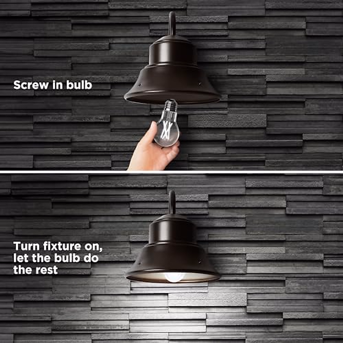 Feit Electric LED Built-in Dusk to Dawn Sensor Intellibulb - Clear Filament A19 with an E26 Medium Base Light Bulb - 60W Equivalent - 15 Year Life - 800 Lumen - 5000K Daylight