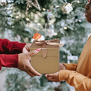 GP SUP 12 Pcs Squared Boxes with Lids & Ribbons,Gold Box for Christmas Gift Wrapping,Gift Boxes for Party(Gold, 6x6x6 Inch)